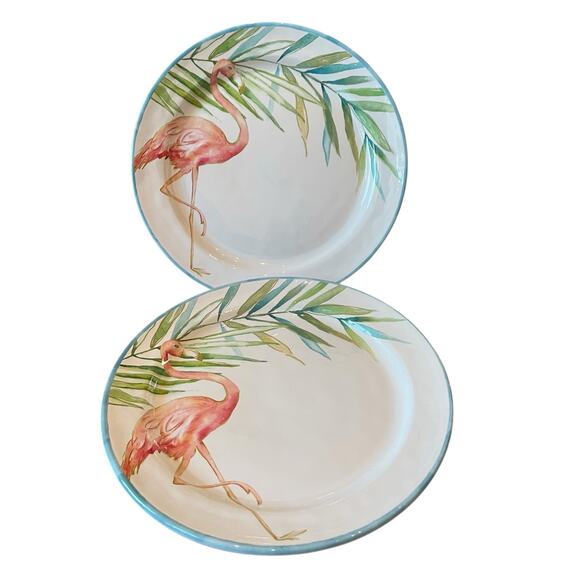 Sunglow Style | Dining | Flamingo Melamine Dinner Plates 1 Tropical ...